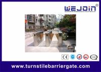 China Full-Automatic Access Control Flap Barrier With Anti-pinch Function And Stainless Steel Housing for sale