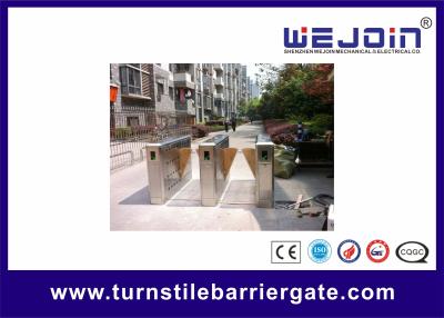 China Full-Automatic Access Control Flap Barrier With Anti-pinch Function And Stainless Steel Housing for sale