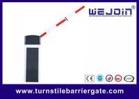 China Black Color 6m Telescopic Straight Arm Barrier Gate DC24V Brushless Motor Access Control for sale