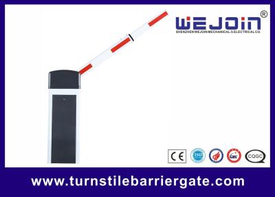 China Black Color 6m Telescopic Straight Arm Barrier Gate DC24V Brushless Motor Access Control for sale
