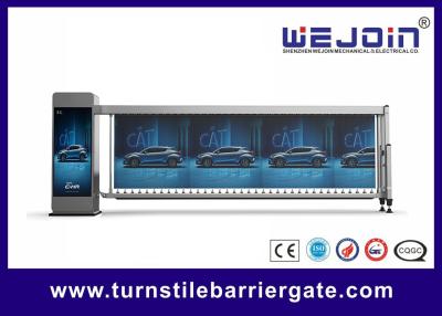 China Durable Advertising Barrier gate featuring 4.1 meters boom length and speed adjustable between 4 and 8 seconds for operation for sale