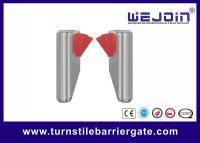 China Access Control RFID Card Reader Flap Barrier Gate 900mm Lane Width Design for sale