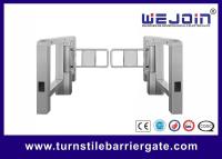 China Aluminum Alloy Brush DC24V Swing Barrier Turnstile ISO for sale