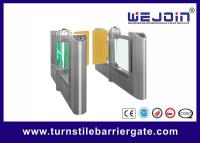 China SS304 Bi Direction Pedestrian Entrance Swing Barrier Brush DC24V for sale