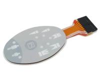 China Tail Contact Pitch 254MM Personalized Membrane Switch Overlay Voltage 50V Customizable Flexible Control Interface Panels for sale
