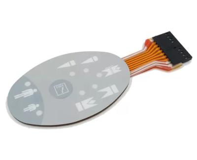 China Tail Contact Pitch 254MM Personalized Membrane Switch Overlay Voltage 50V Customizable Flexible Control Interface Panels for sale