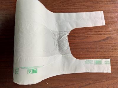 China EN13432 Biodegradable Plastic Shopping Bags 22 + 12 X 50 Cm For Vegetable / Fruits for sale