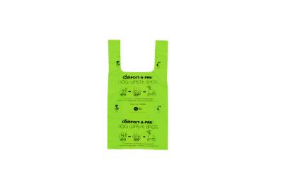 China T Shirt Fully Compostable Shopping Bags 30 + 20 X 52 CM No Pollution for sale