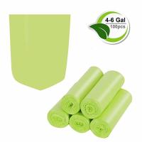 China 100 % Small Compostable Trash Bags , Flat Bin Liner Bags 0.01 - 0.08 Mm Thickness for sale