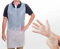 China Safety Disposable Medical Aprons , Disposable Kitchen Aprons 17 Mic Thickness for sale