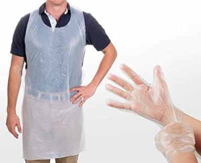 China Safety Disposable Medical Aprons , Disposable Kitchen Aprons 17 Mic Thickness for sale