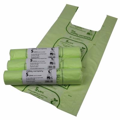 China EN13432 Biodegradable Trash Bags , Corn Starch Compostable Bin Liners for sale