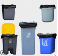 China Black Biodegradable Garbage Bags / Biodegradable Dustbin Bags OEM Acceptable for sale