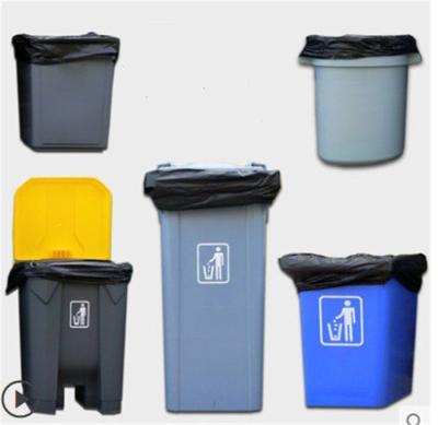 China Black Biodegradable Garbage Bags / Biodegradable Dustbin Bags OEM Acceptable for sale