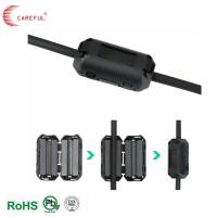 China Custom Size Black Plastic Case  Clip-On Ferrite Ring Core Clamp Ferrite Core With Hole 7/8/9/11mm for sale