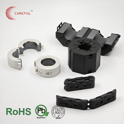 China Clip-on Ferrite Core SCRC SCNF EMI RFI Noise Suppressor Split Clamp Ferrite Ring for 3.5-30mm Power USB Cable RoHS Custom Size for sale