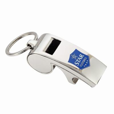 China Factory Sale Promotion Gift Metal Custom Whistle Zinc Alloy Cute Bottle Opener Keychain for sale