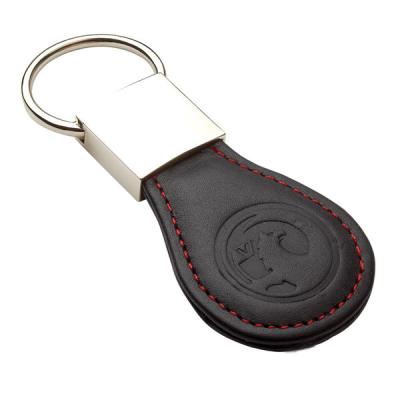 China factory supply fashion sublimation leather car keychain metal engraving leather keychain blanks for sale