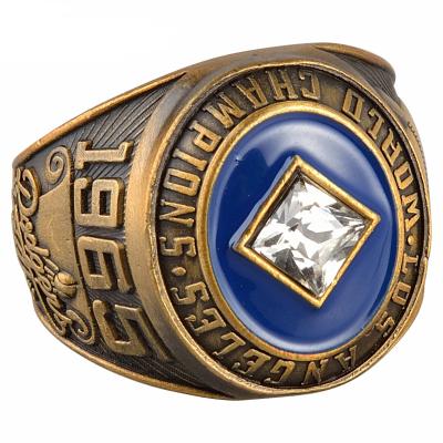 China Factory Price Custom Customized Personalized Logo Metal Zinc Alloy Soft Enamel Gold Plated Baseball World Champion Ring for sale