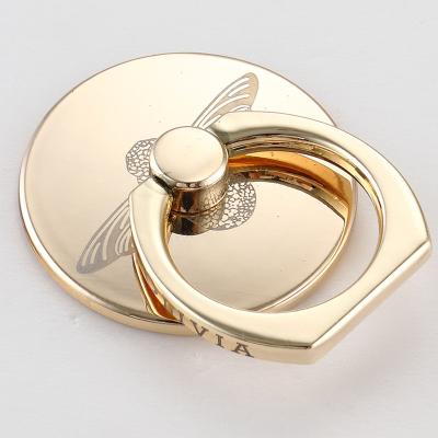 China Hot Selling Metal Custom Angel Wings Promotion Gift Rose Gold Plated Phone Ring Holder for sale