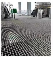 China Hot Dip Galvanized Steel Grates Anti Slip Grille Plate for Offshore Oil Gas Mining Industry Custom Size for sale