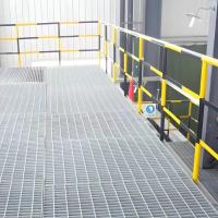 China Silver Galvanized Steel Mezzanine Flooring Bar Grating with ISO9001 Certification for sale