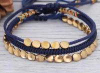 China Lucky Tibetan Copper Beads Bracelet Healing Protection Bracelet Set 6.3 - 10 Inch for sale
