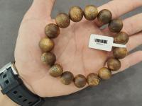 China Versatile Oud Wood Bead Agarwood Bracelet Adjustable With Diamond / Crystal Gemstone for sale