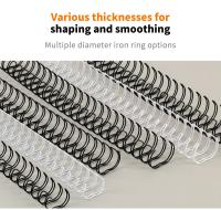 China Nylon-Coated double Wire-0 Double Loop Spiral O Double Loop Binding Wire Twin Ring Loop Wire  in spools & Pre cut boxes for sale