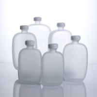 China 100ml 200ml 250ml 350ml 500ml Frosted Flat Glass Bottle Refillable Beverage Container for sale