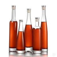 China Clear Glass Liquor Bottle With Cork Sealing Customizable Printing for sale