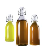 China Crystal Clear Swing Top Glass Bottle with Airtight Lid 60ml to 1000ml Capacities for sale