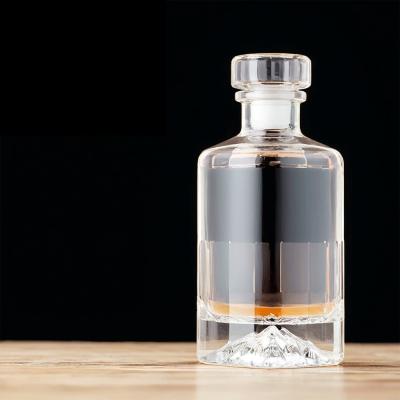 China Custom Super Flint Glass Liquor Bottle With Cork For Whiskey Vodka Gin Rum 375ml To 750ml Custom Printing for sale