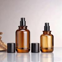 China Customizable Refillable Amber Glass Perfume Bottle For Cosmetic Packaging for sale