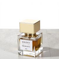 China Square Luxury Fragrance Perfume Glass Bottle With Screen Printing Pump Sprayer for sale