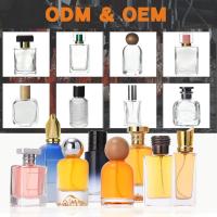China Square Luxury Fragrance Perfume Glass Bottle With Screen Printing Pump Sprayer for sale