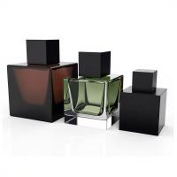 China Luxury Square Glass Spray Perfume Bottle 30ml 50ml 100ml Customized Printing for sale