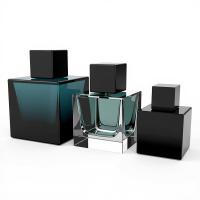 China Luxury Square Glass Spray Perfume Bottle 30ml 50ml 100ml Customized Printing for sale