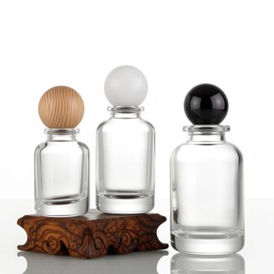 China Cylinder Empty Luxury Perfume Glass Bottle  30ml 50ml 100ml With Cap Packaging Box for sale