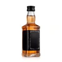 China Transparent Square 50ml Mini Glass Liquor Bottle With Screw Cap For Whiskey Vodka Wine for sale