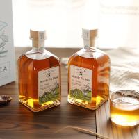 China Recyclable Square Glass Liquor Bottle For Whiskey Vodka Tequila Packaging for sale