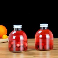 China Modern Food Grade Glass Water Bottle 300ml 500ml with Screw Cap for Juice Milk Tea Coffee Beverage for sale