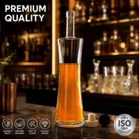 China 750ml Conical High Flint Glass Liquor Bottle Spirits Decanter For Whiskey Vodka for sale