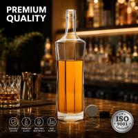 China Hexagonal High Flint Glass Liquor Bottle 750ml For Whiskey Vodka Spirits for sale