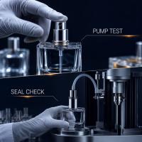 China Luxury Glass Fragrance Bottle With Ball Cap Heavy Bottom Base Precision Fitted Sprayer for sale