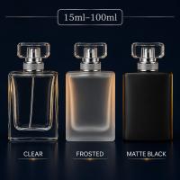 China Luxury Glass Fragrance Bottle With Ball Cap Heavy Bottom Base Precision Fitted Sprayer for sale