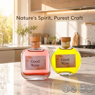 China Custom Luxury Glass Wine Bottle With Leakproof Sealing Solution Lead Free Flint Glass for sale