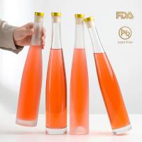 China Tall Slender Tapered Liquor Bottle Packaging 375ml 500ml 1L For Wine Spirits for sale