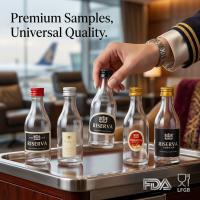 China 50ml Clear Miniature Liquor Glass Bottle With Aluminum Screw Cap For Food Grade Whiskey Wine Packaging for sale