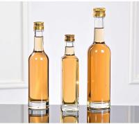 China Custom 50ml 100ml 150ml Liquor Glass Spirit Bottles With Aluminum Cap For Sample Use for sale